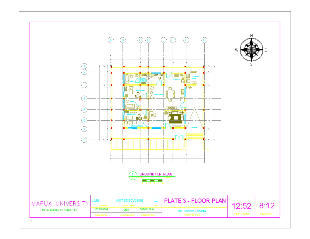 Plate 3-Roof Plan - INTRAMUROS CAMPUS Que, Armstracybelle L. SURNAME ...