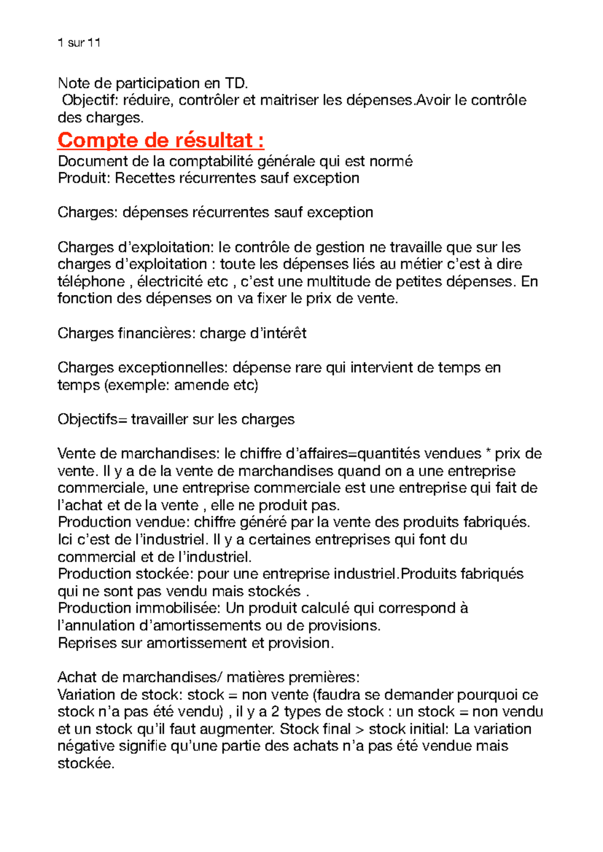 Cours 1 - L2 S2 - Note de participation en TD. Objectif: réduire ...