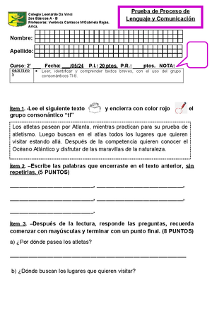 Dictado DE Palabras - Adquisicion de un Segunda Lengua - DICTADO DE ...