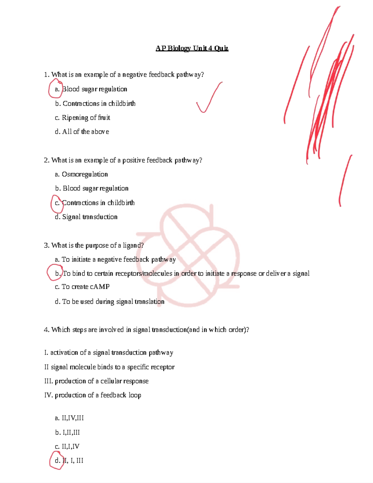 AP Biology (6168f30aab9e3b99b67ddac5) Unit 4 Quiz Review - Studocu