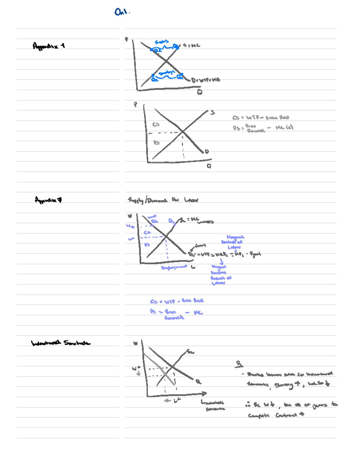 Econ Notes: Understanding Surplus, Labor Demand, and Taxation (Ch. 1-3 ...