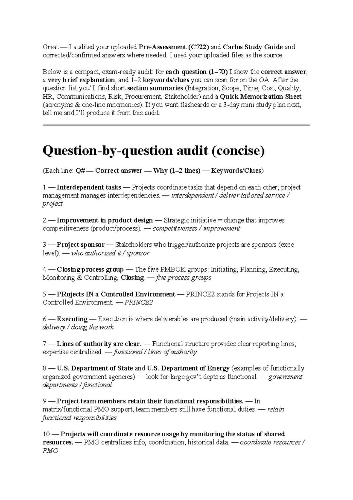 C722 - Audit Study Guide with Answers and Summaries - Studocu
