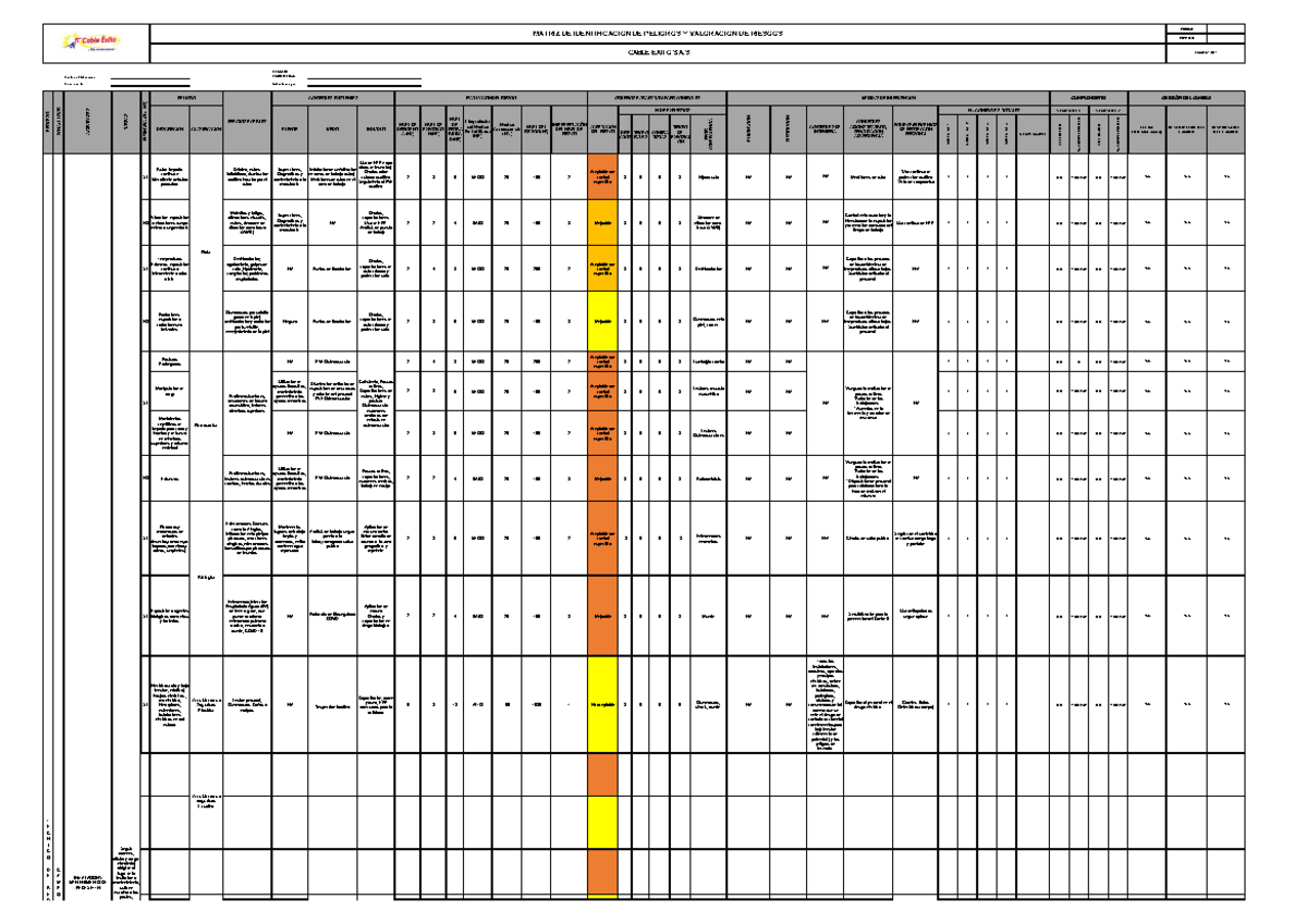 Matriz de Identificación de Peligros y Valoración de Riesgos - IPVR ...