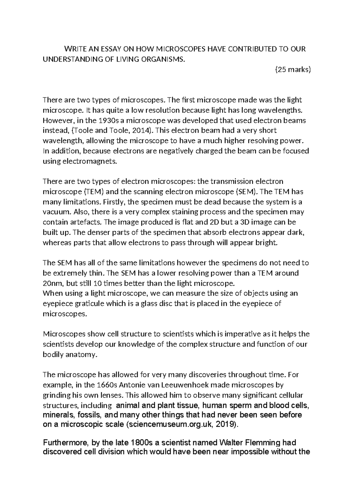 Bio essay microscope - WRITE AN ESSAY ON HOW MICROSCOPES HAVE ...