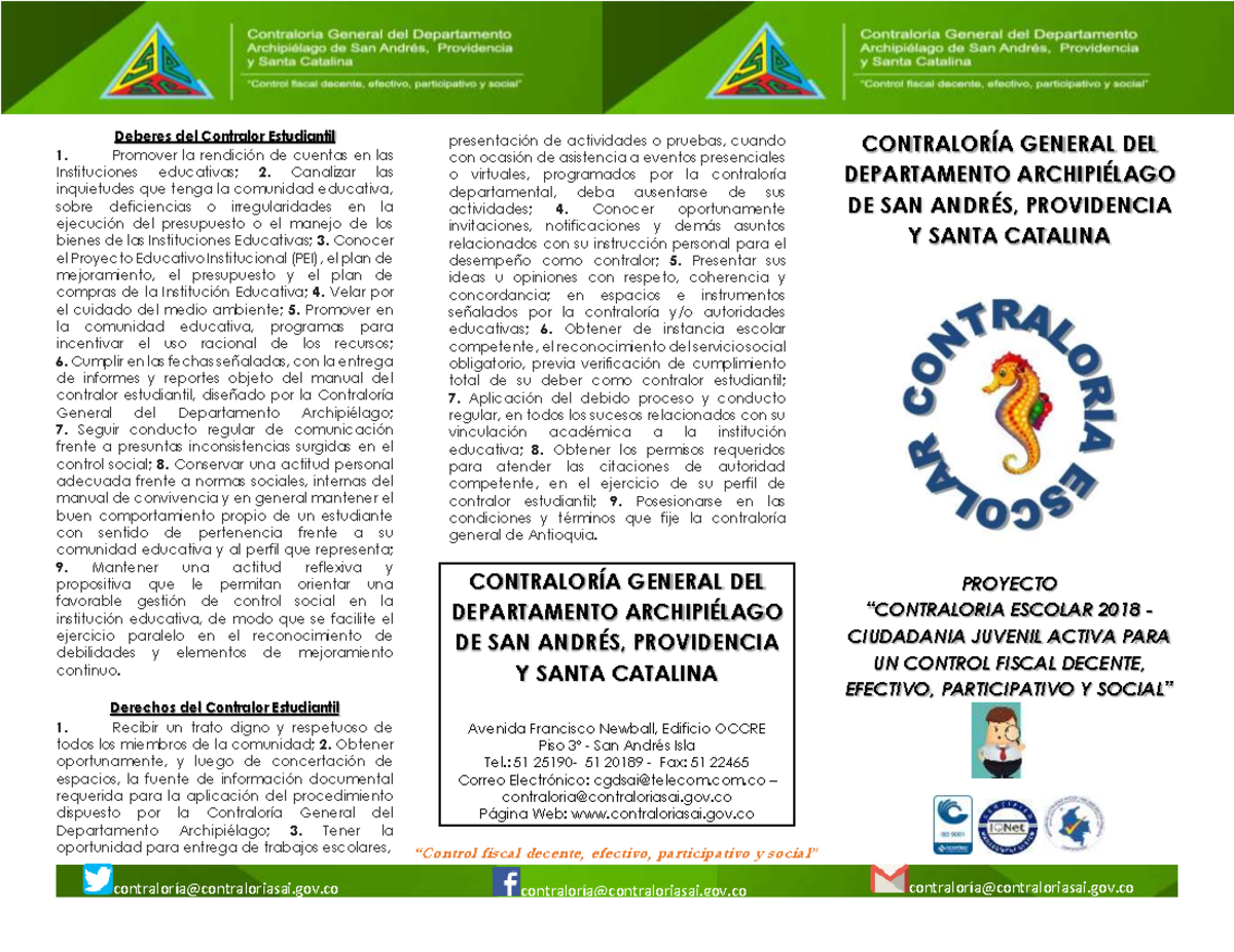Guía de Contraloría Escolar 2018: Promoviendo la Ciudadanía Activa ...