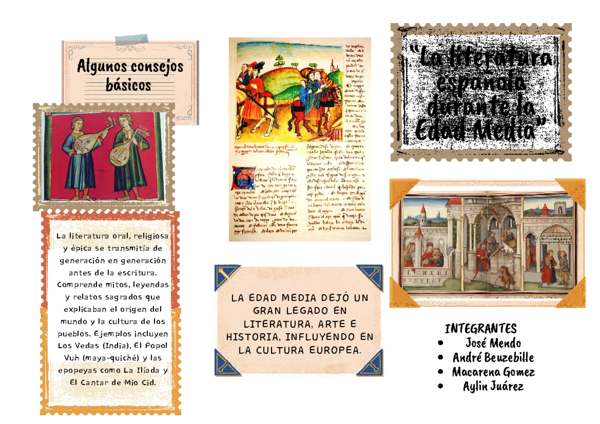 Literatura Medieval española G1-3°B - “La literatura española durante ...