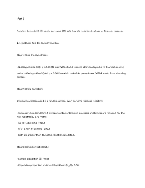 [Solved] Think of an example from your field of interest and answer the - statistical inference ...