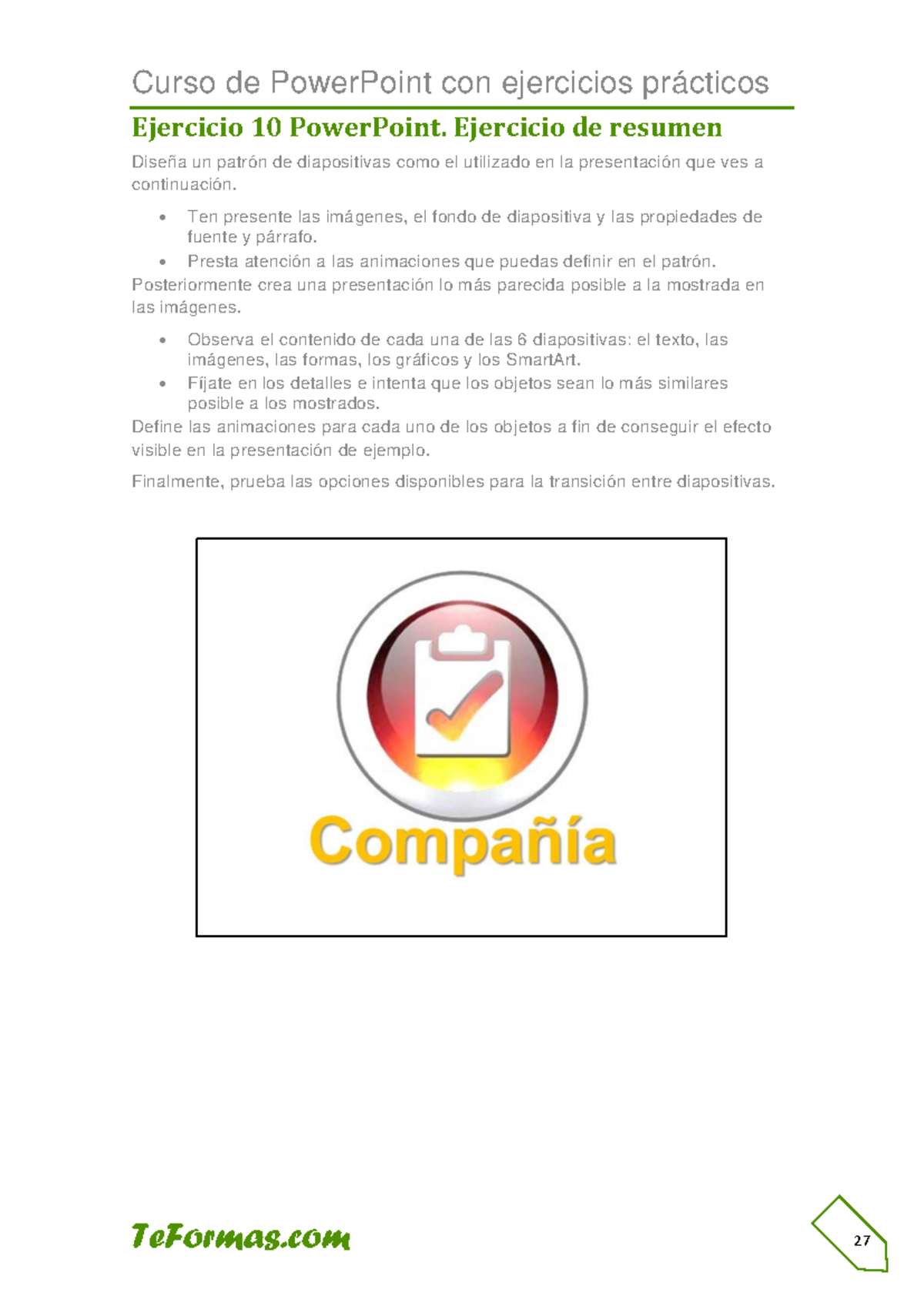 Ejercicio 10: Diseño de Diapositivas en PowerPoint - Curso 2025 - Studocu