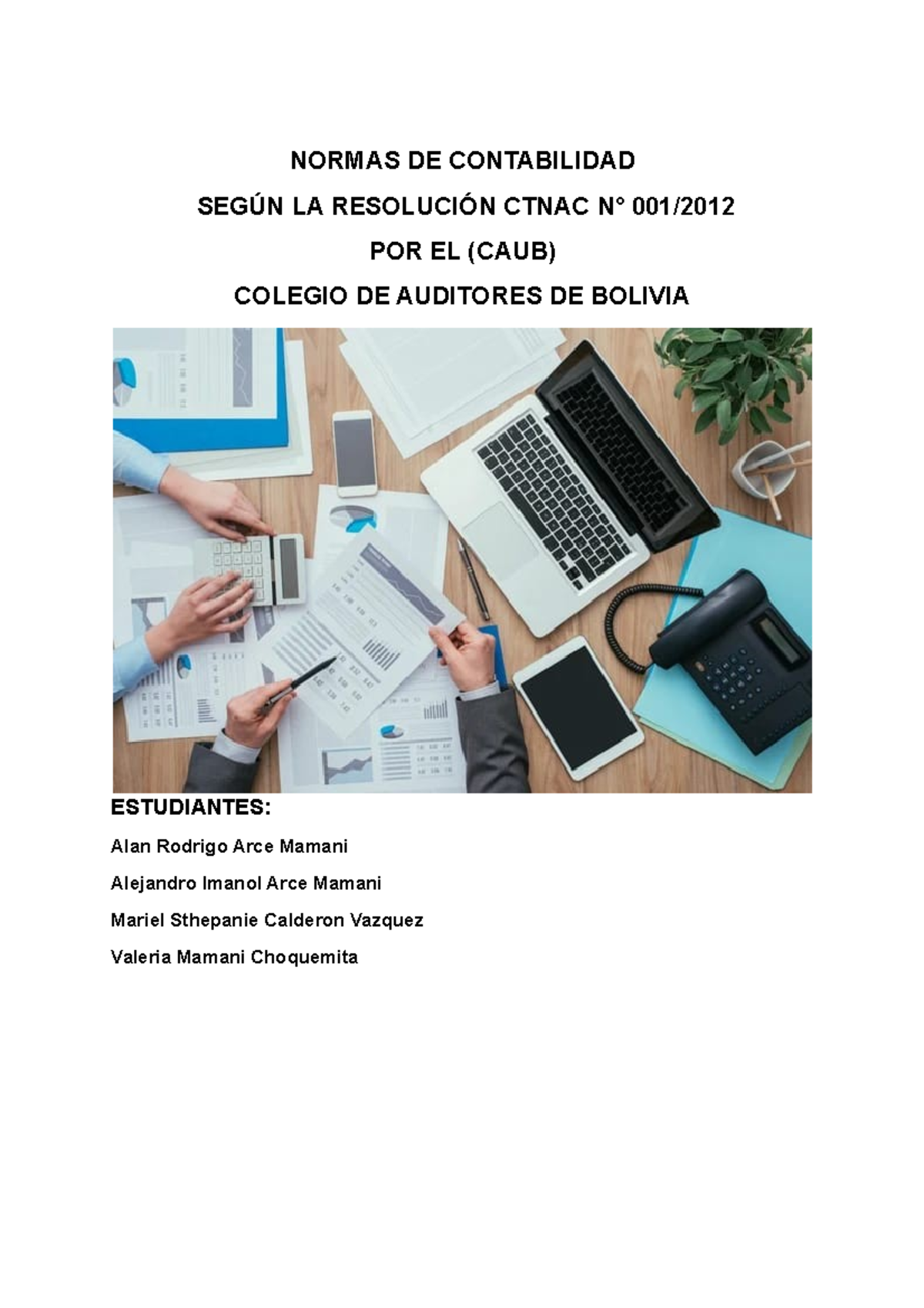 Normas de Contabilidad CAUB: Principios y Tratamiento Contable - Studocu