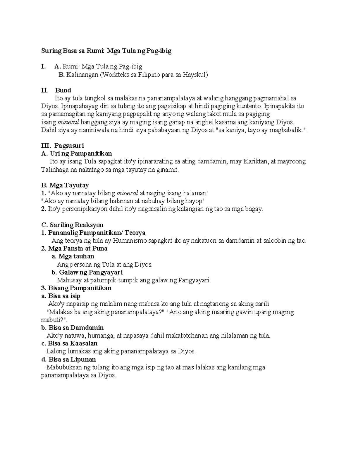 443890087 Suring Basa sa Rumi - Suring Basa sa Rumi: Mga Tula ng Pag-ibig I. A. Rumi: Mga Tula ...