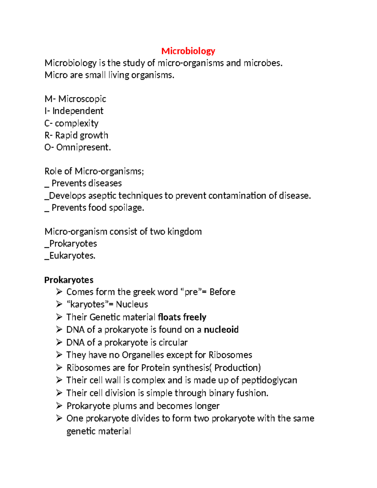 HLSC 124 Midterm 1 Study Guide: Microbiology Fundamentals - Studocu