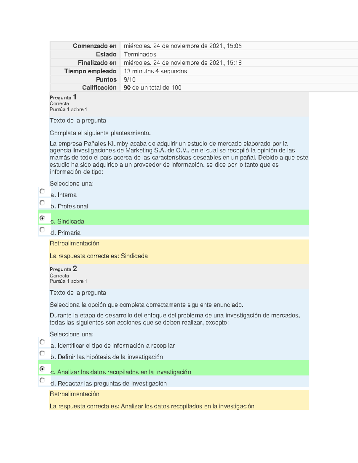 Definición de los elementos de una investigación de mercados - 2do ...