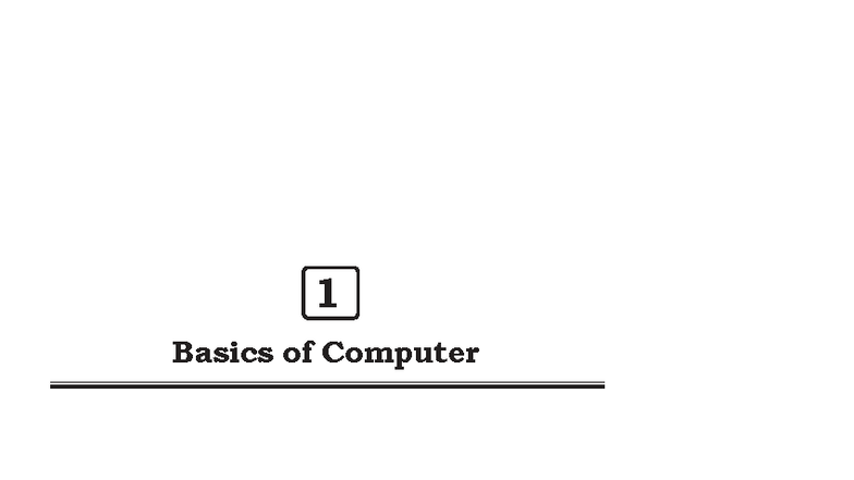 Basics of Computer: Overview of Hardware and Software Components - Studocu