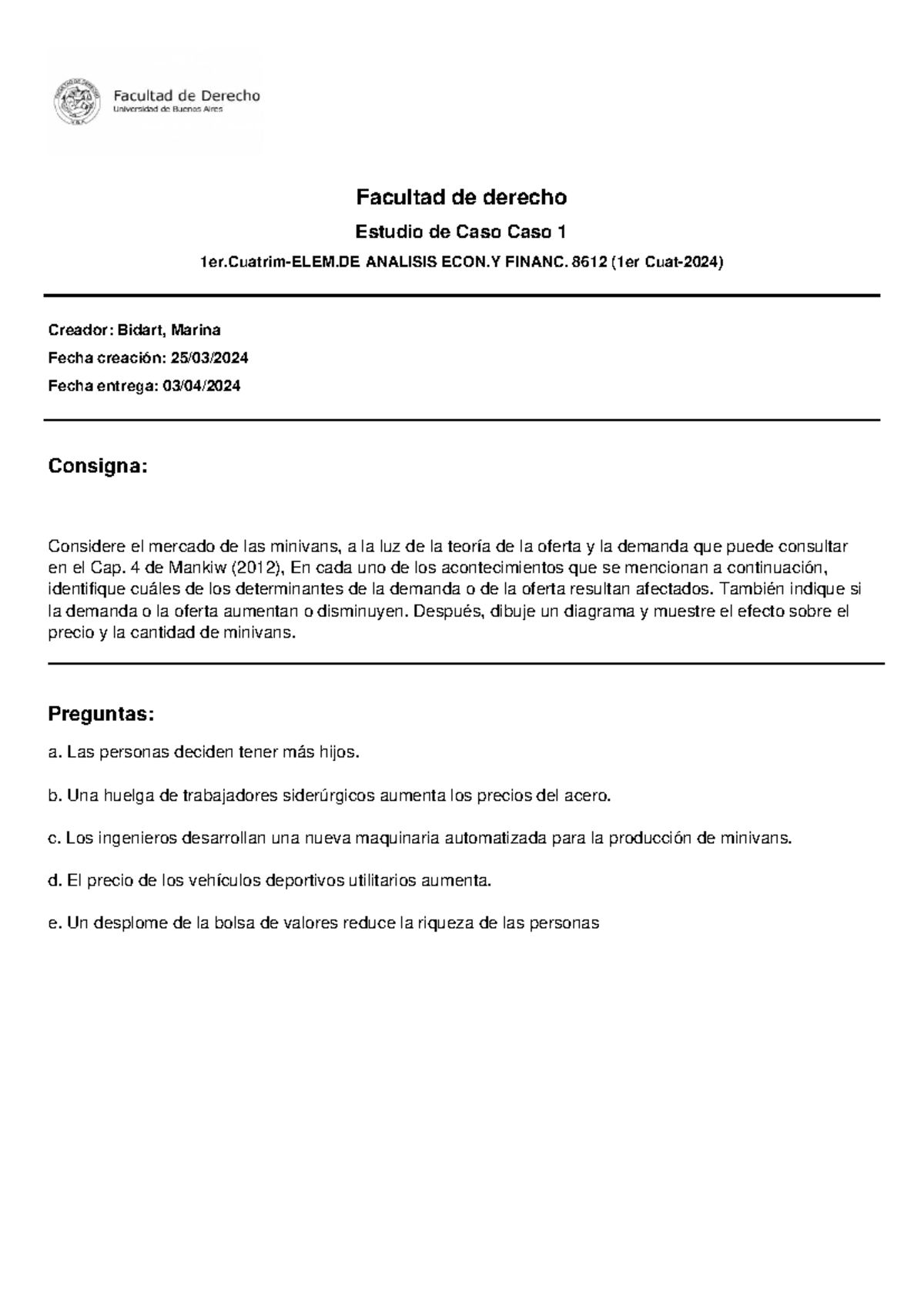 Estudio de Caso: Análisis Económico y Financiero 8612 - Casos 1 a 9 ...
