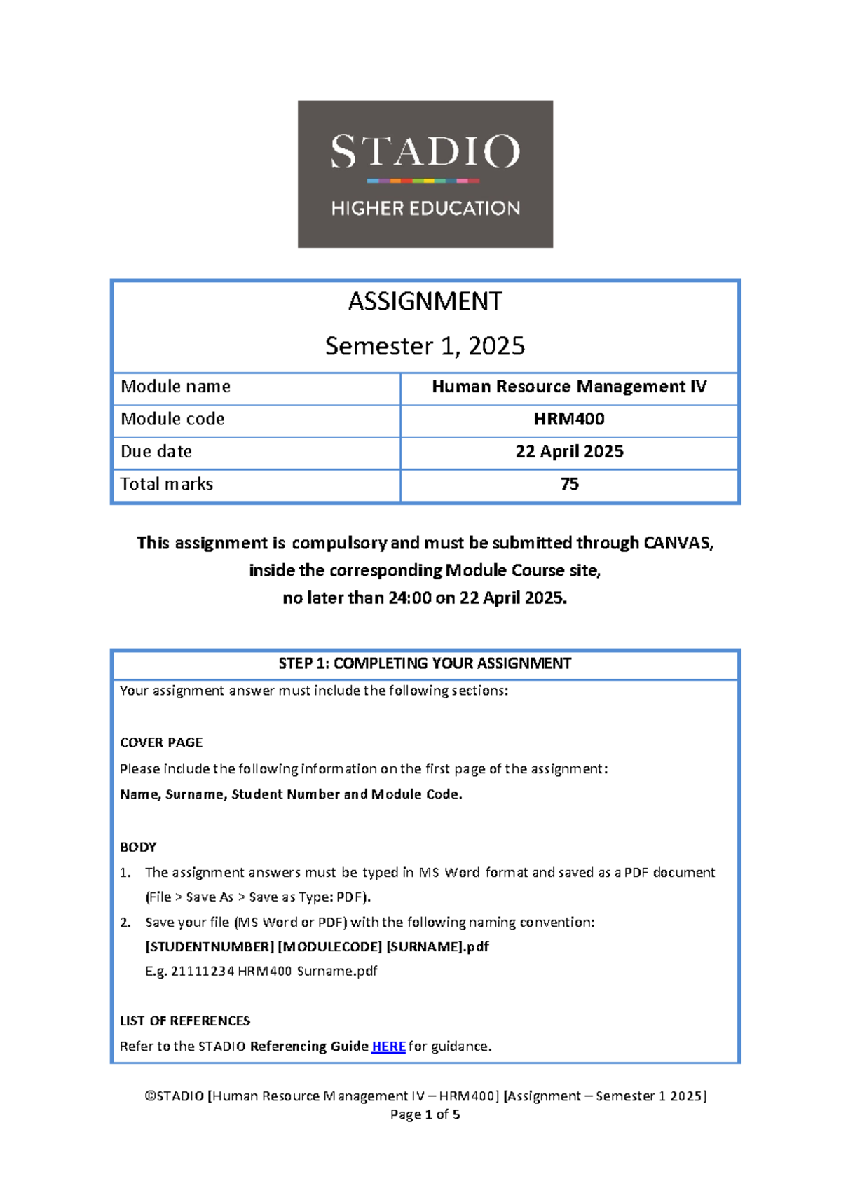 HRM400 2025 assignment: Human resource management case study on Amazon ...