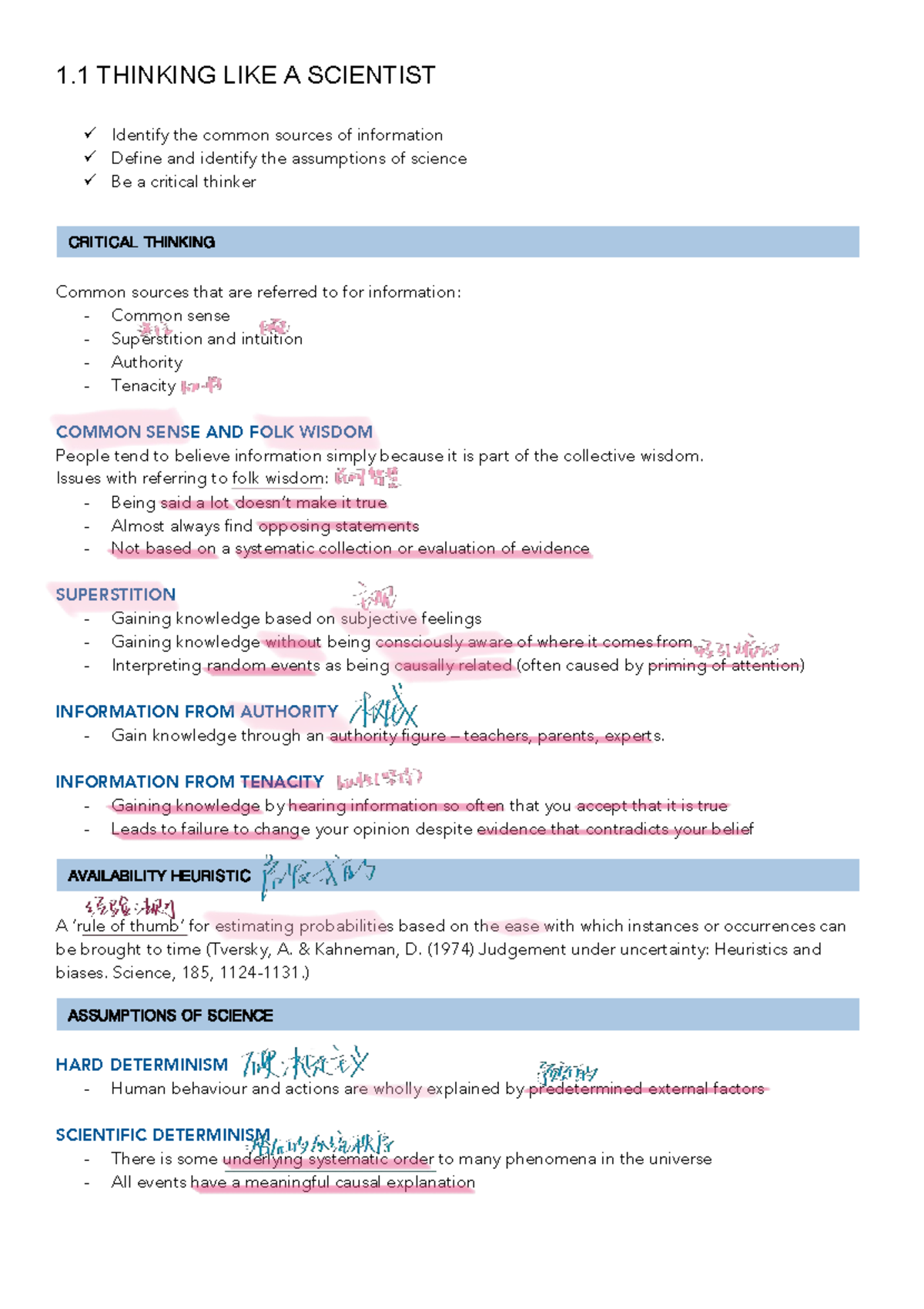 Psyc1111 - Thinking Like a Scientist: Critical Thinking & Research ...