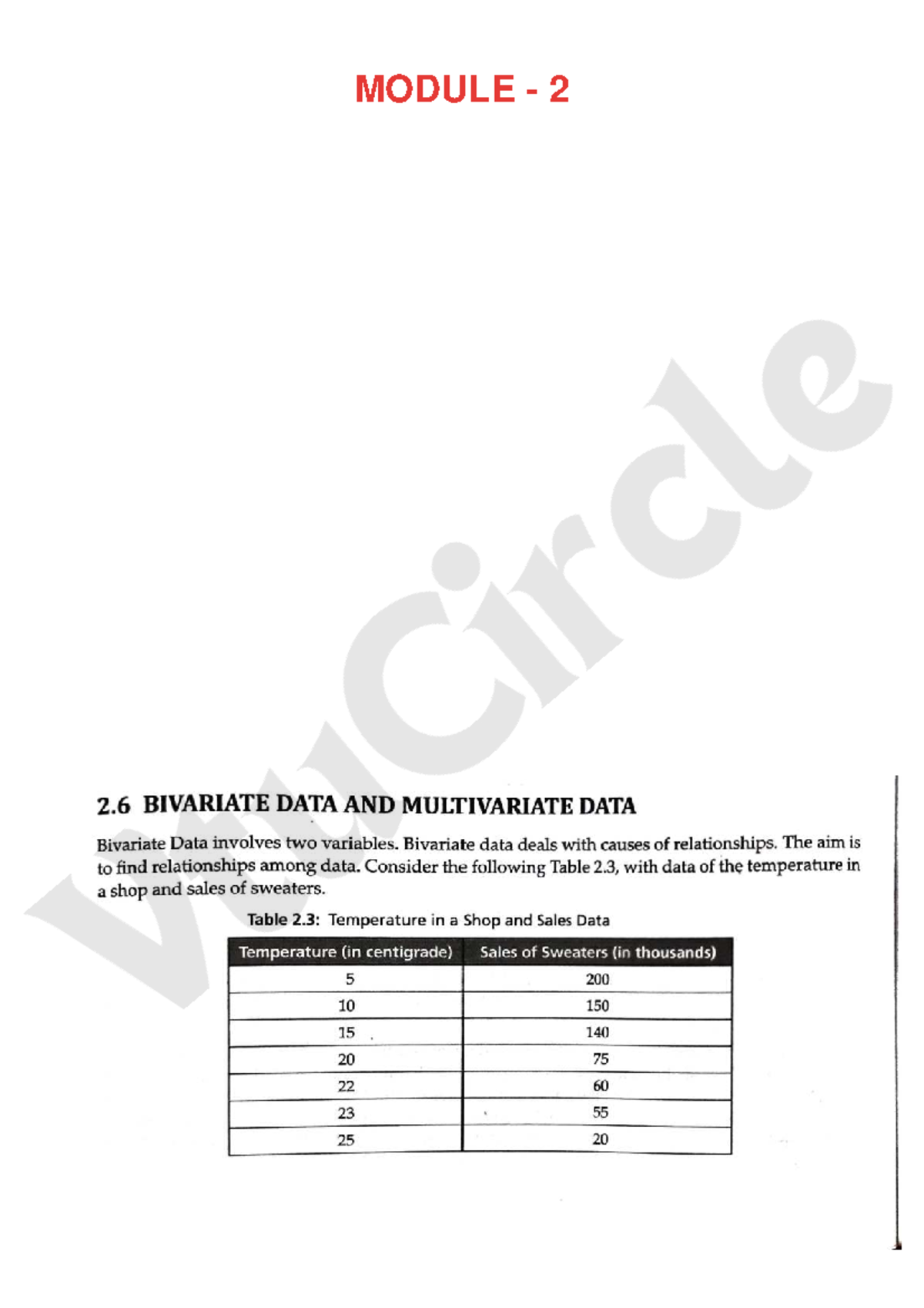 Bcs602 module 2 notes on bivariate and multivariate data analysis - Studocu