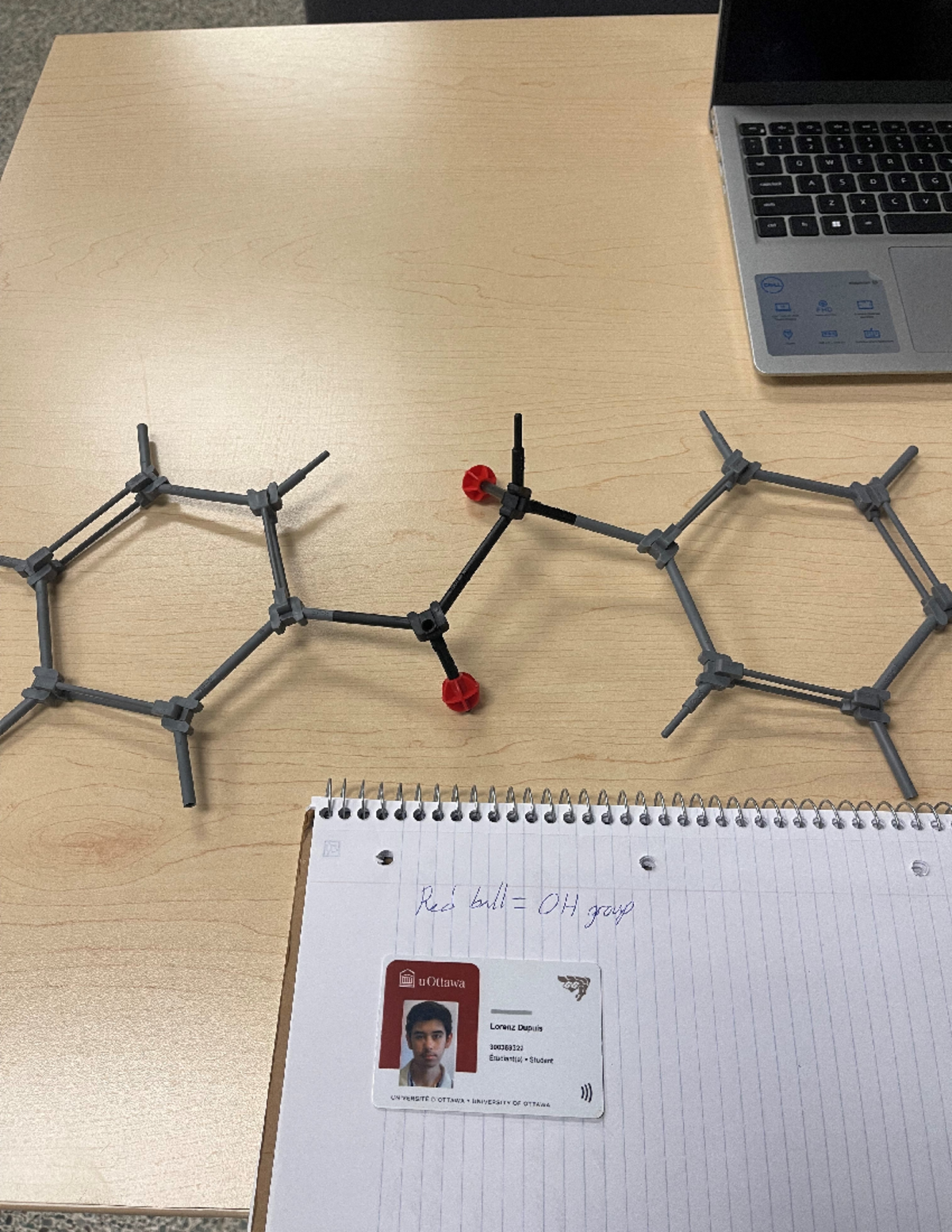 Experiment 4 stereochem models - CHM1321 - Dell Red OH group uOttawa ...