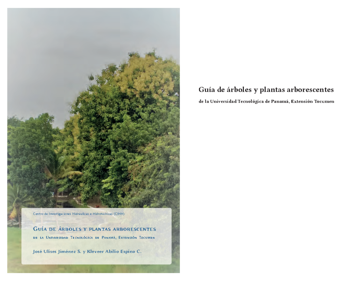 Guía de Árboles y Plantas Arborescentes UTP - Extensión Tocumen - Studocu