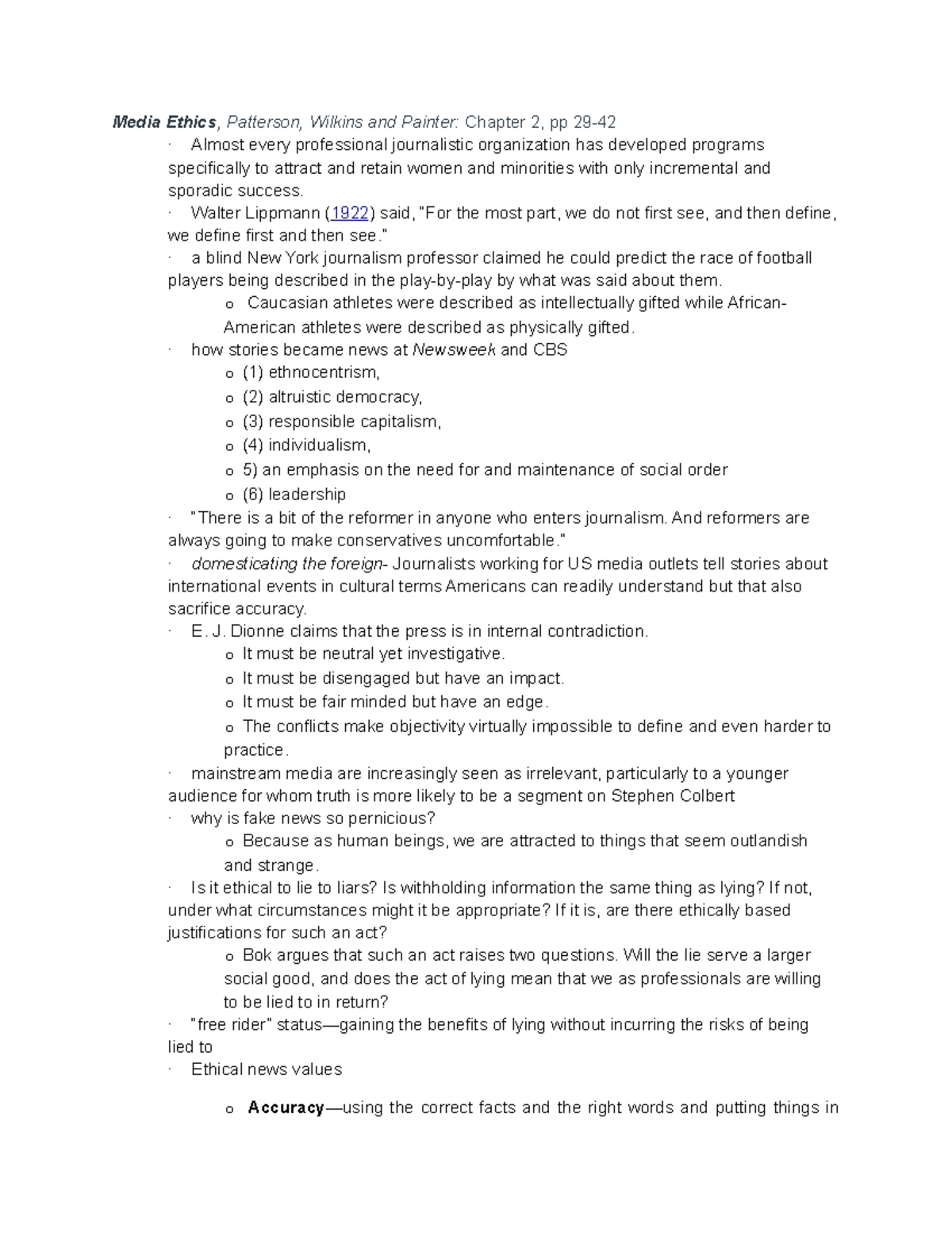 Unit 7 Media Ethics Notes: Key Concepts and Challenges in Journalism ...