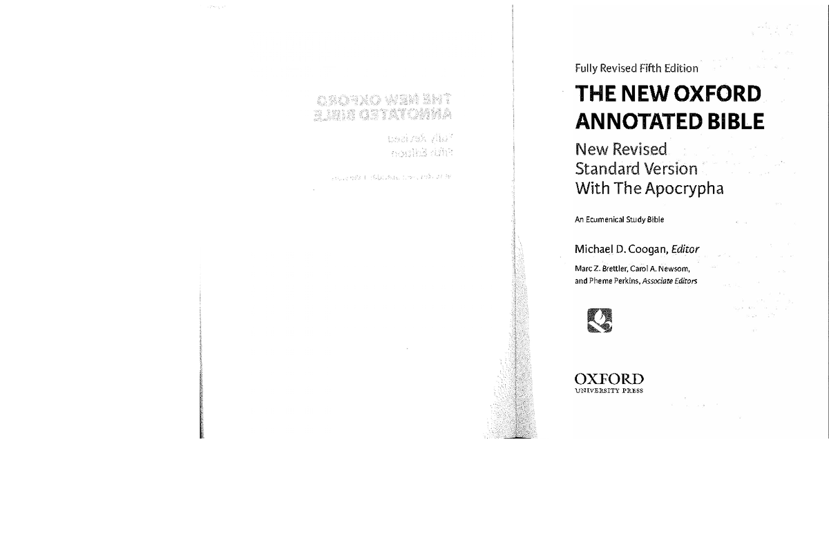 Genesis - Texts - Fully Revised Fifth Edition THE NEW OXFORD ANNOTATED ...