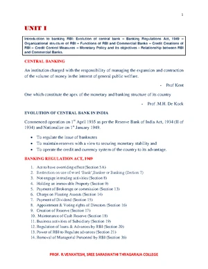 Banking Theory II Unit - R - UNIT 2 Definition of banker and customer ...