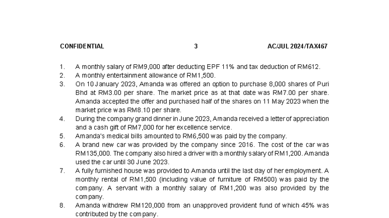 Tax Computation and Employment Income Analysis for 2023 - Studocu