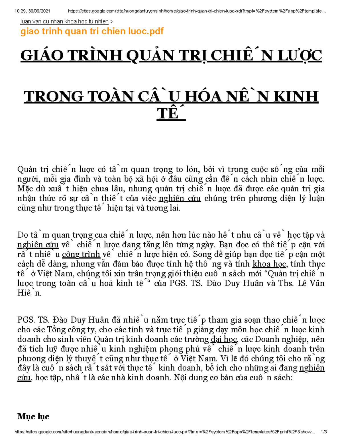 Giao trinh quan tri chien luoc pdf_bai giang - Strategic Management in Global Environment - Studocu