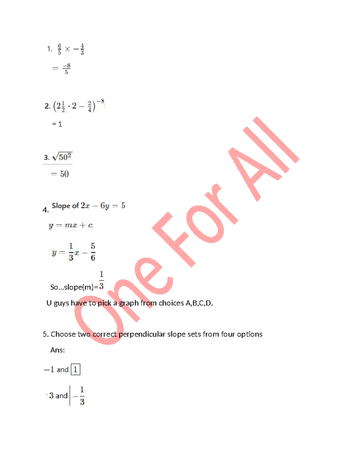 Math Update for 2025: Graphs, Slopes, and Equations Analysis - Studocu