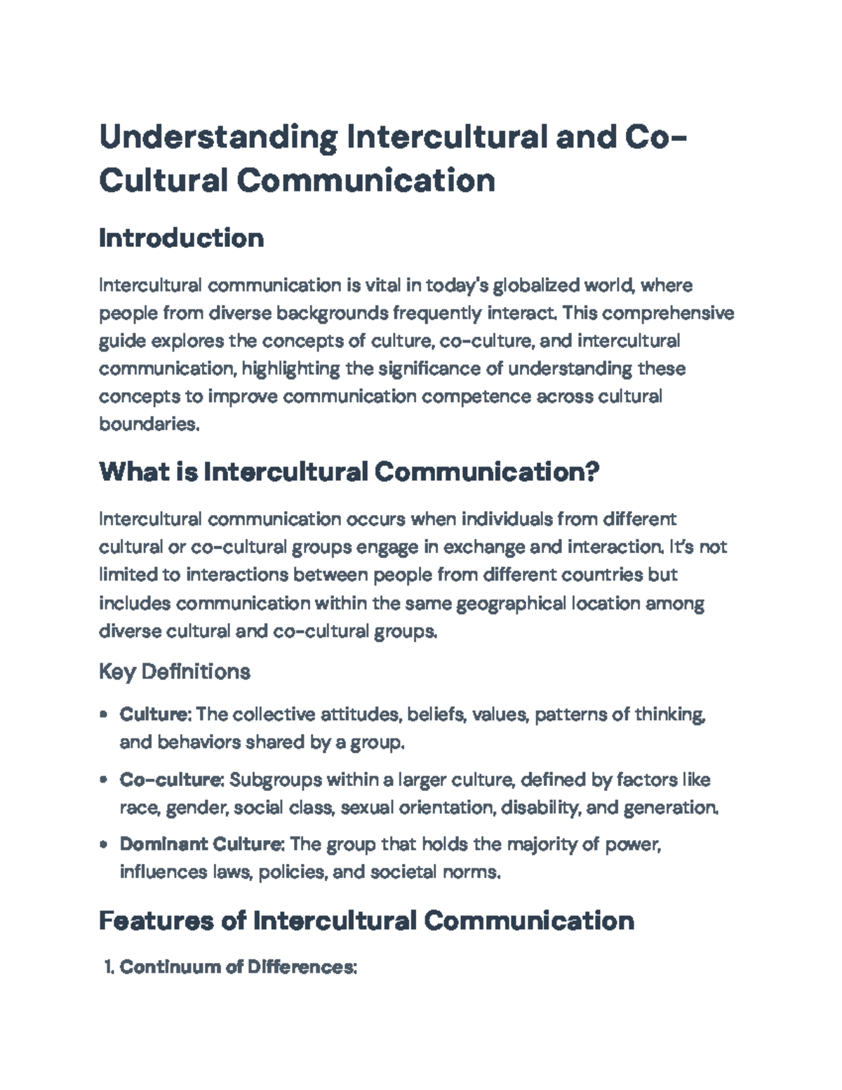 Intercultural Communication: Understanding Culture & Co-Culture ...