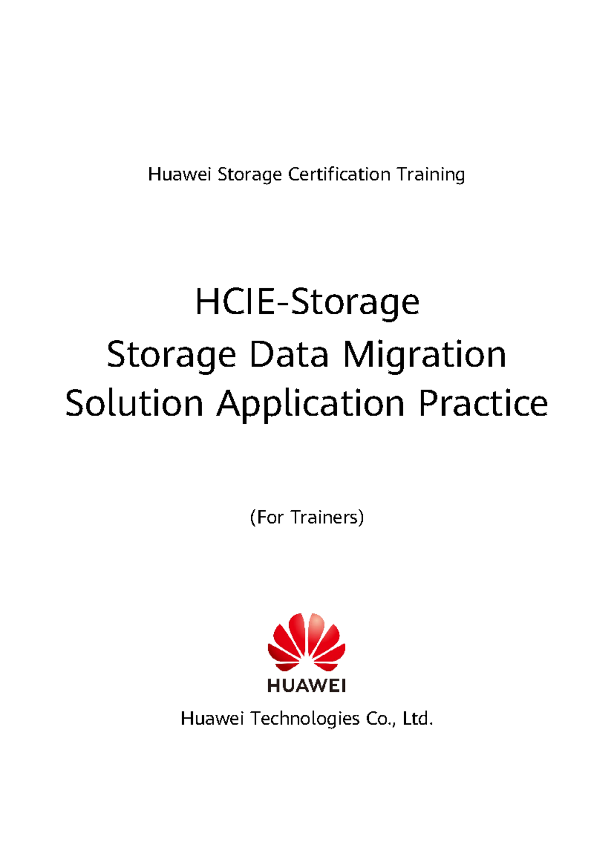 Storage Data Migration Solution Application Practice (For Trainers ...