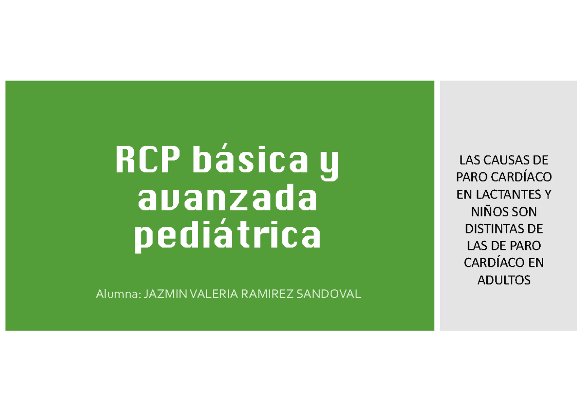 RCP pediatrico - Manejo del RCP neonatal básico y avanzado - RCP básica ...