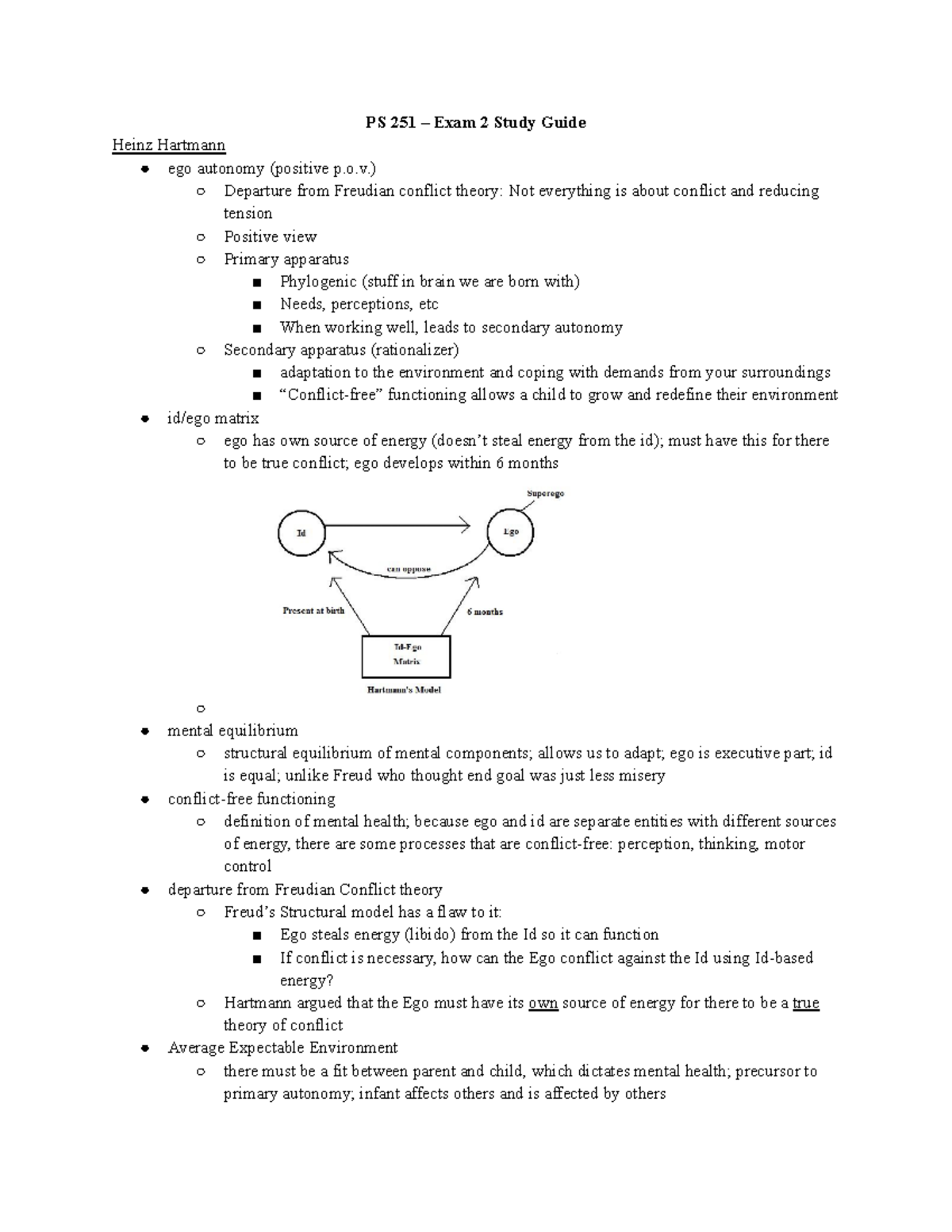 PS251 Exam 2 Study Guide: Key Concepts from Psychoanalysis - Studocu