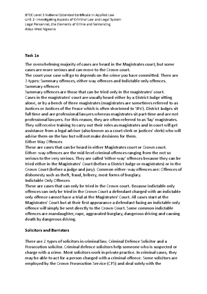 Applied Law Unit 2 Assignment Helpsheet - Applied Law – Unit 2 ...