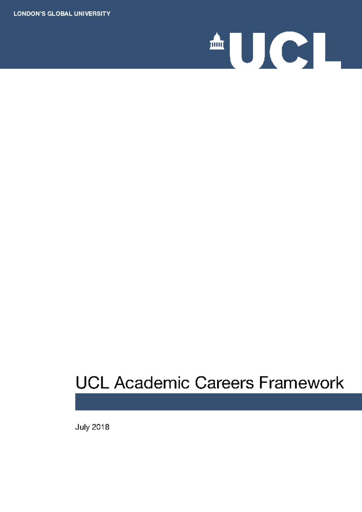 UCL Academic Careers Framework Guide (July 2018) - Studocu