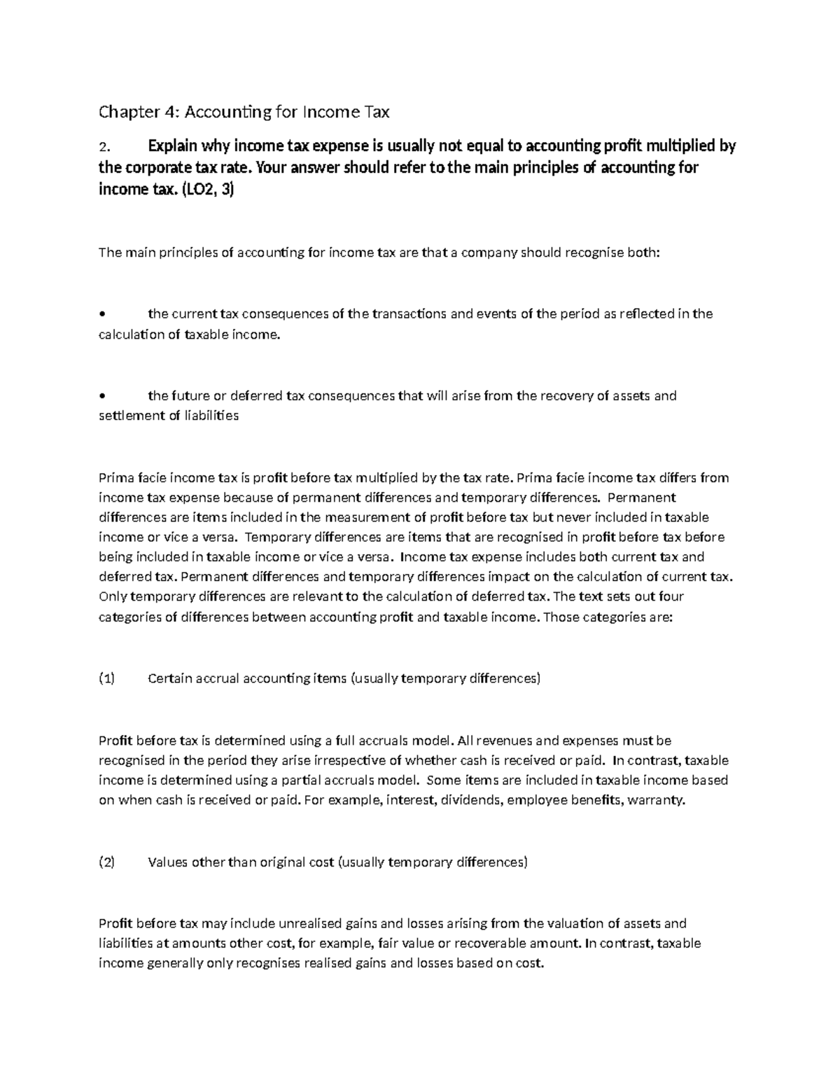 Tutorial 3 - Accounting for Income Tax (Chap 4) Notes and Worksheets ...