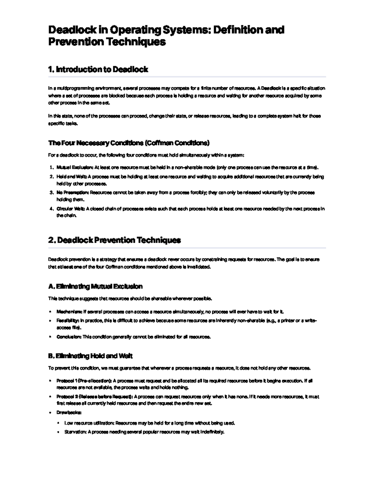 Operating Systems (OS) 101: Deadlock Definition & Prevention Techniques ...