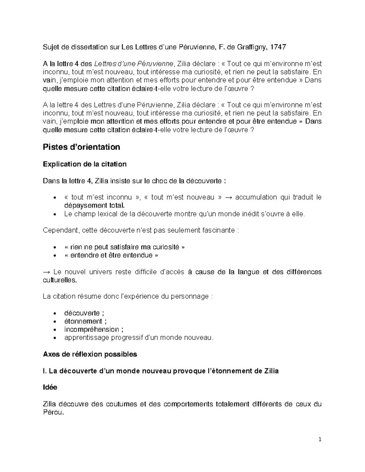 Sujet de Dissertation: Analyse de la Lettre 4 des Lettres d'une ...