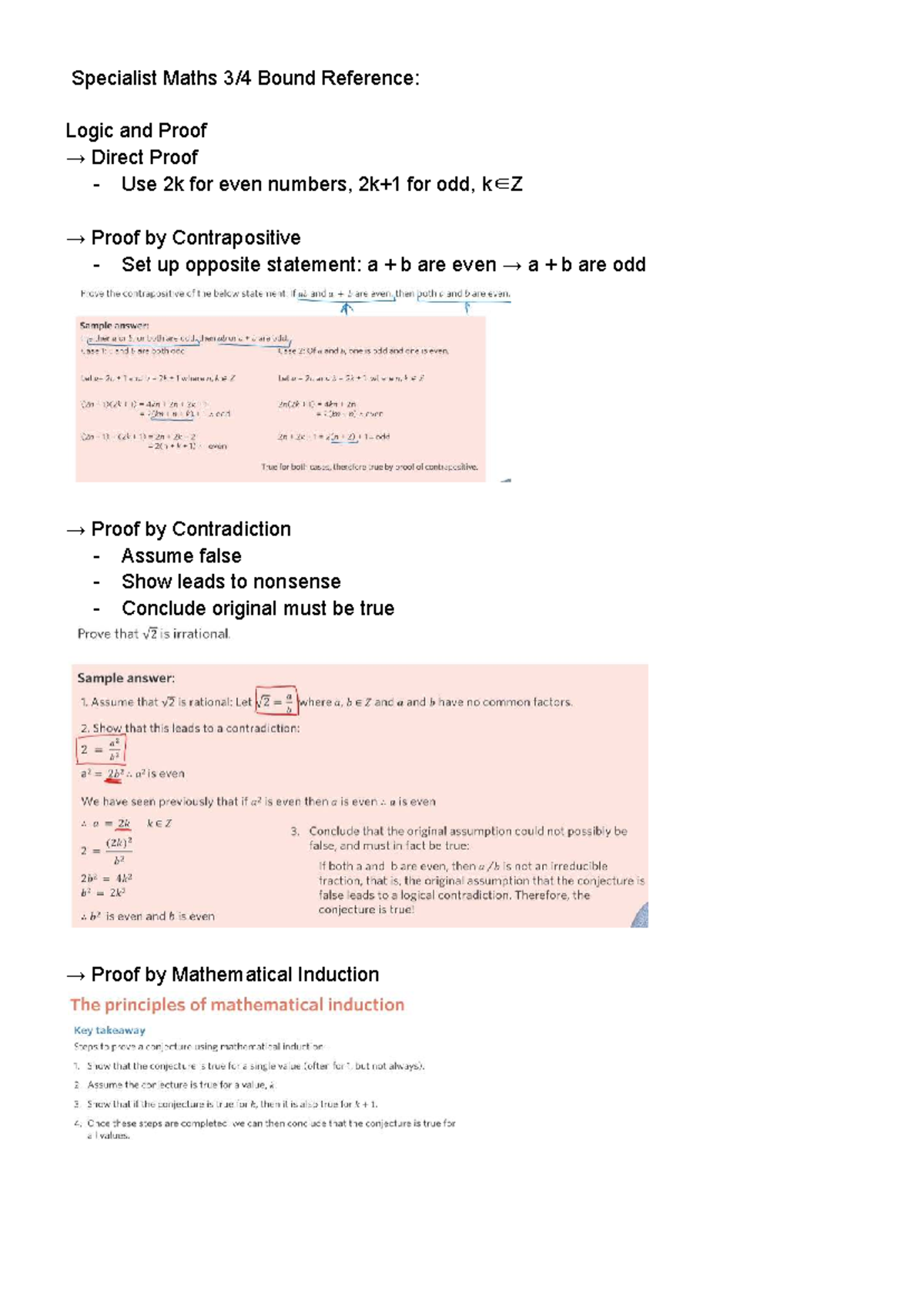 br notes examples - Specialist Maths 3/4 Bound Reference: Logic and ...
