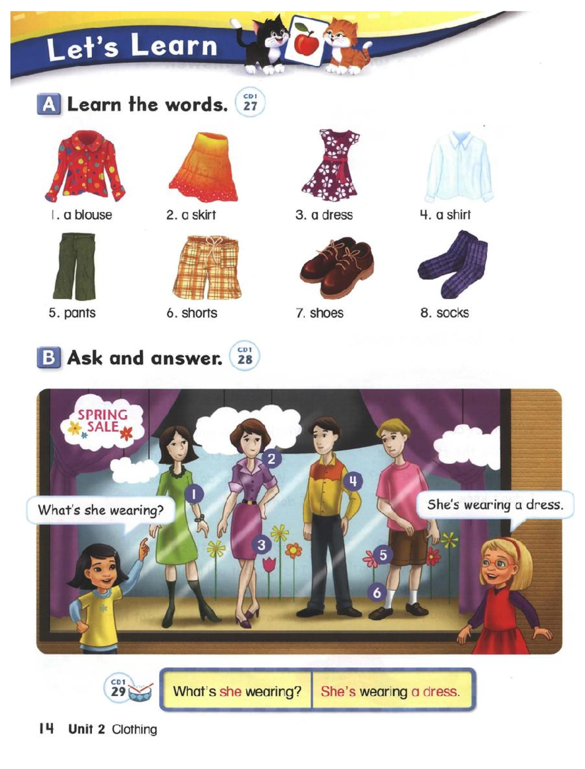Unit 2 & 3 Clothing and Places Vocabulary Review - Studocu