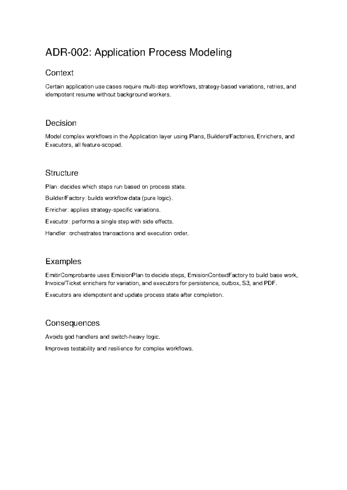 ADR 002: Application Process Modeling for Complex Workflows - Studocu