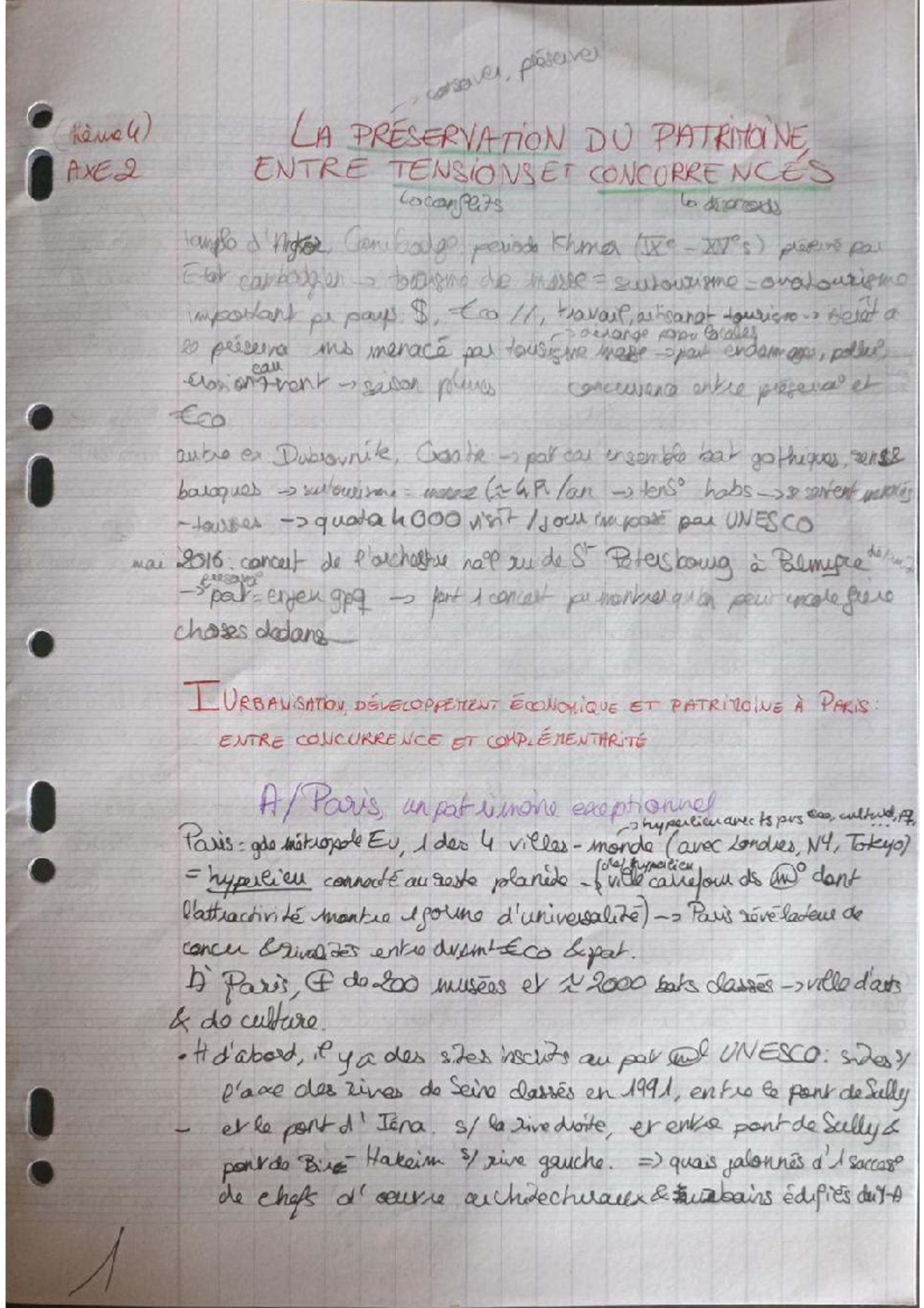 Thème 4 Axe 2 : La Préservation du Patrimoine entre Tensions et ...