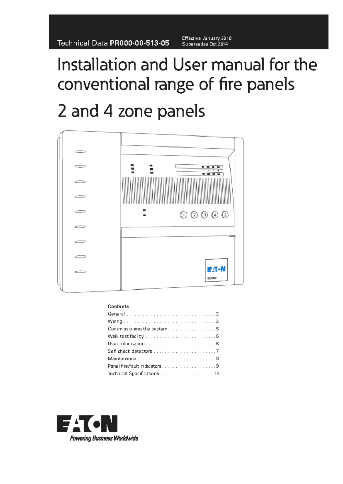EATON FX2200 Fire Panel Installation & User Manual (Jan 2018) - Studocu