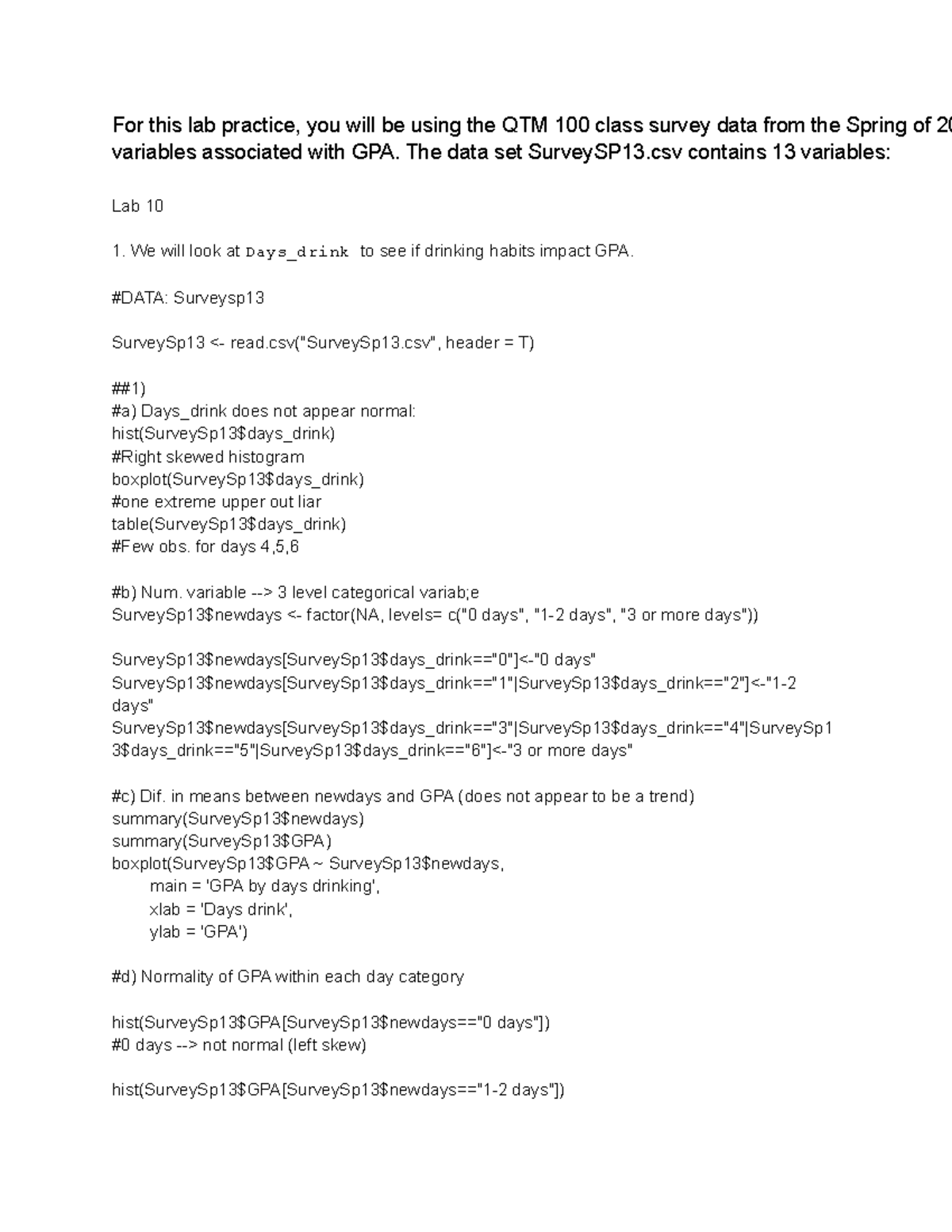 LAB10 - Homework assignment - For this lab practice, you will be using ...