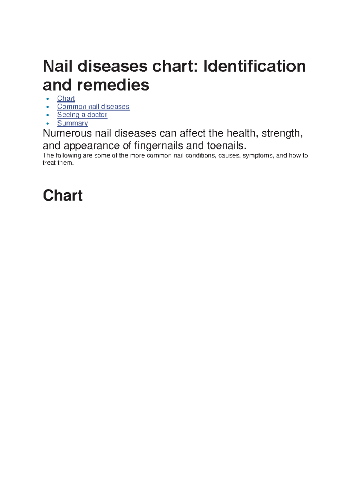Nail Diseases Chart: Identification & Remedies Guide - Studocu