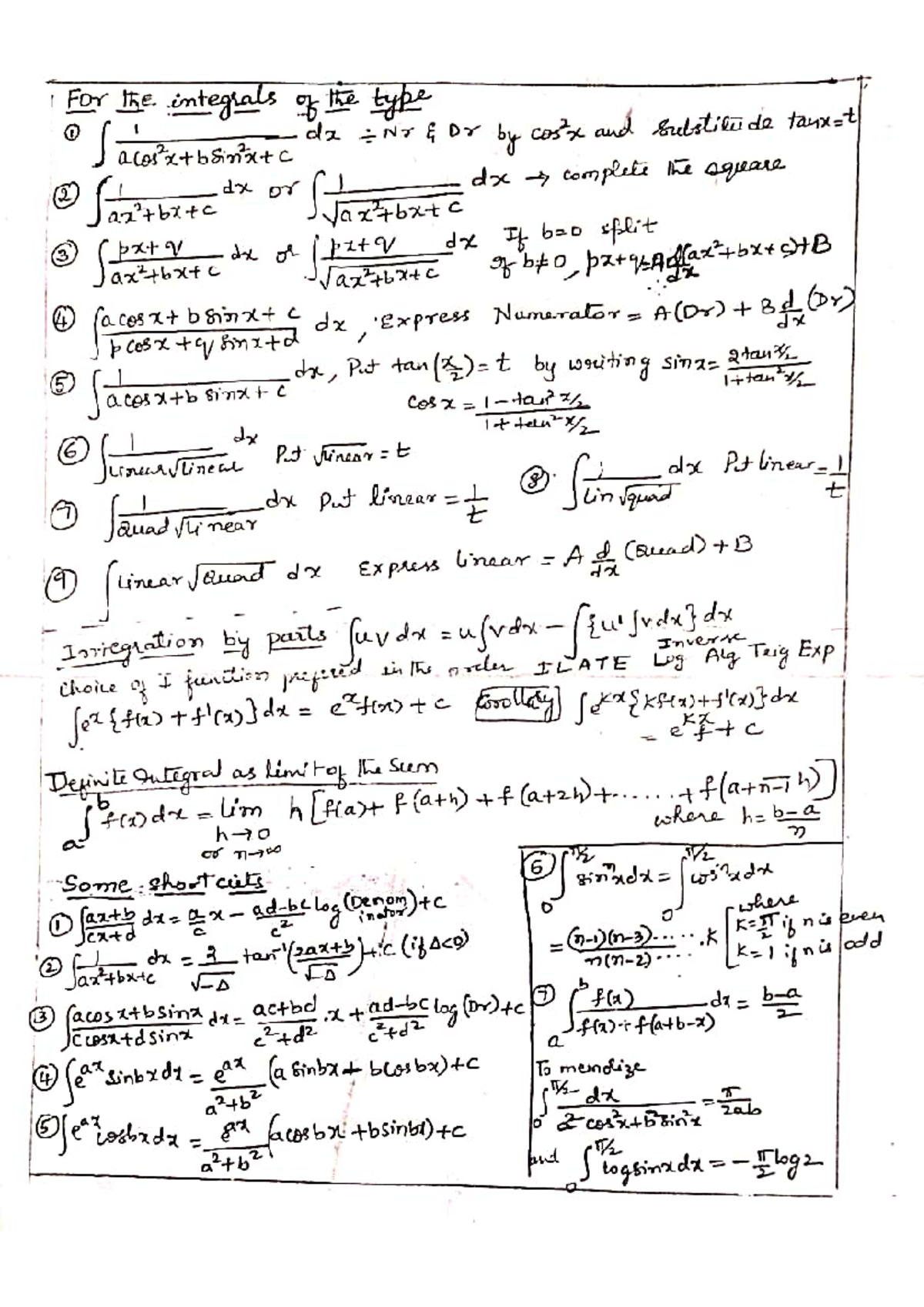 Advanced Integration Techniques: A Study Guide for Math 76 - Studocu