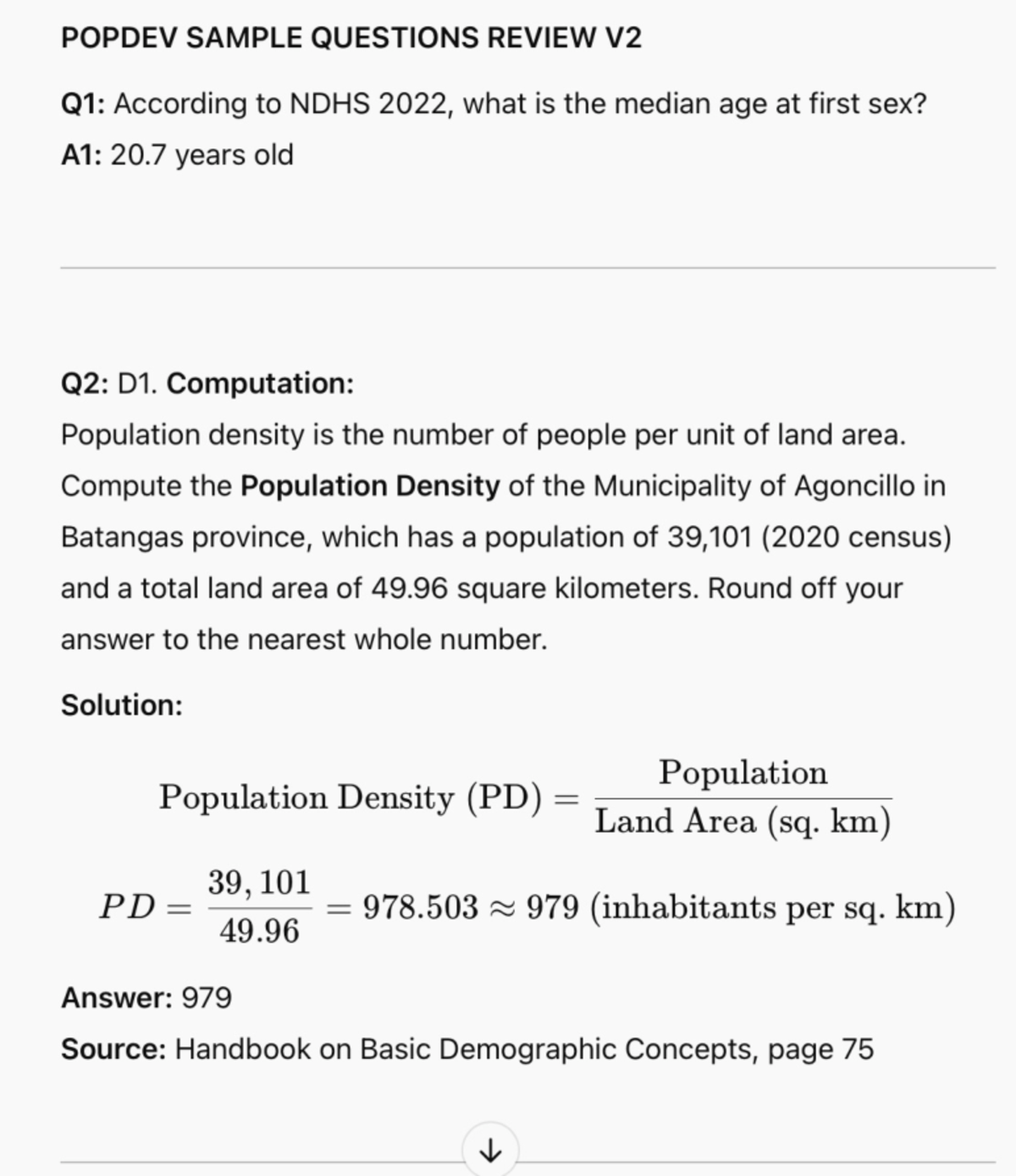 POPDEV 101 - Comprehensive Notes on Population Development Concepts ...