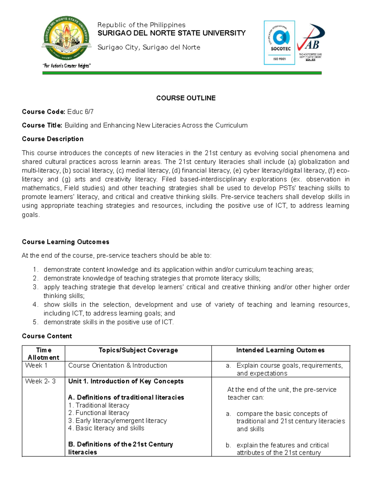 Educ 6:7 Course Outline - Building New Literacies Across Curriculum ...