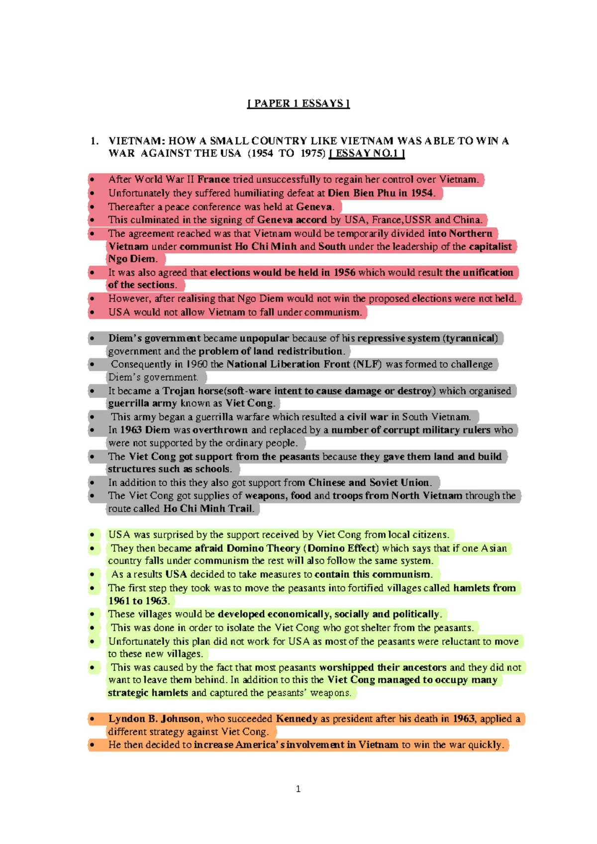 GRAD 12 History Essays: Vietnam War & South Africa's Democracy (Papers ...