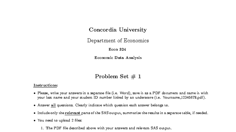 Econ 324 Problem Set 1: Economic Data Analysis Instructions and Tasks ...